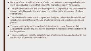 Chapter 5 Selection and Placement | PPTX