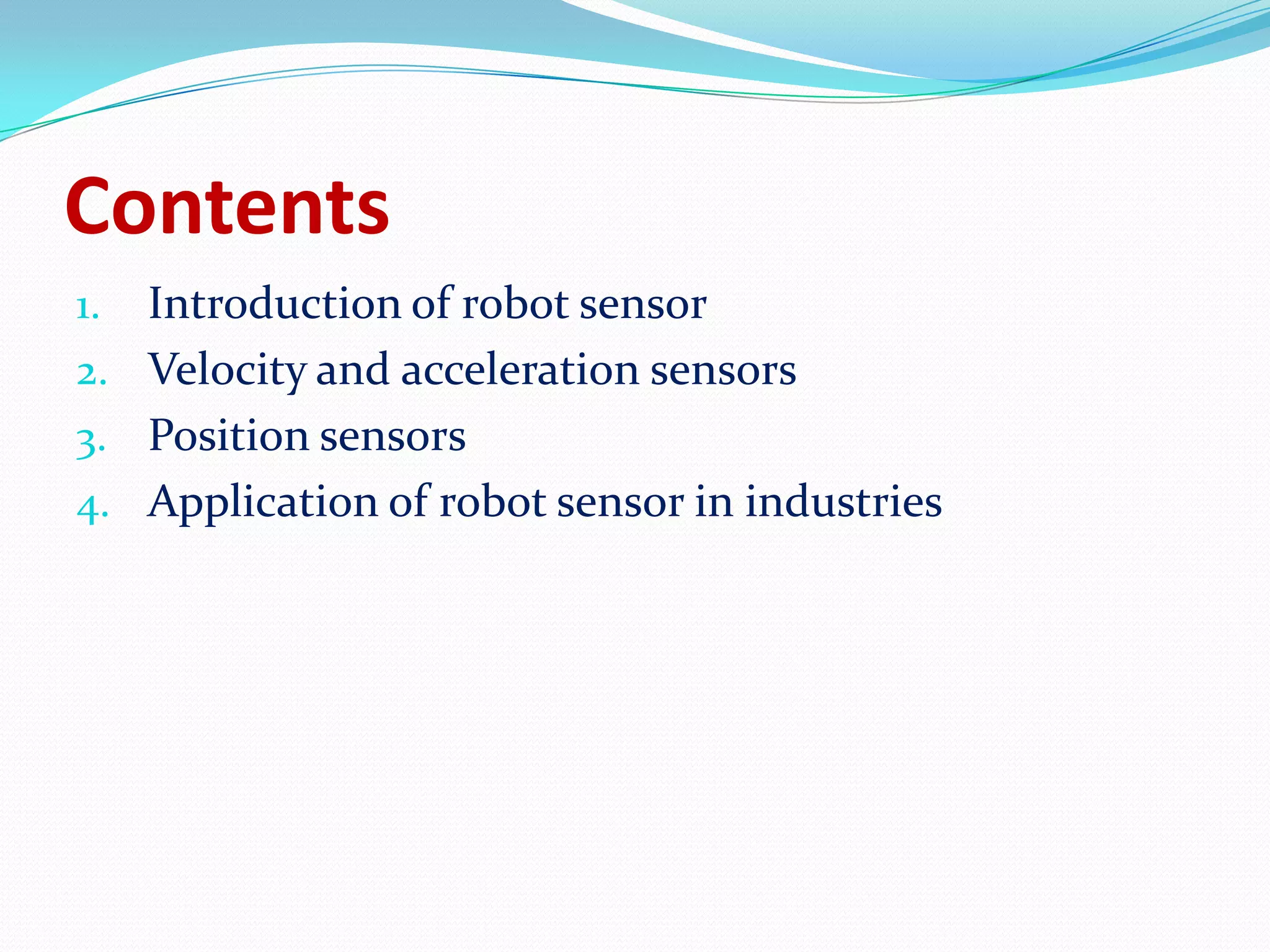 Chapter5 sensors of robots automation latest | PPTX