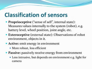 Chapter5 sensors of robots automation latest | PPTX