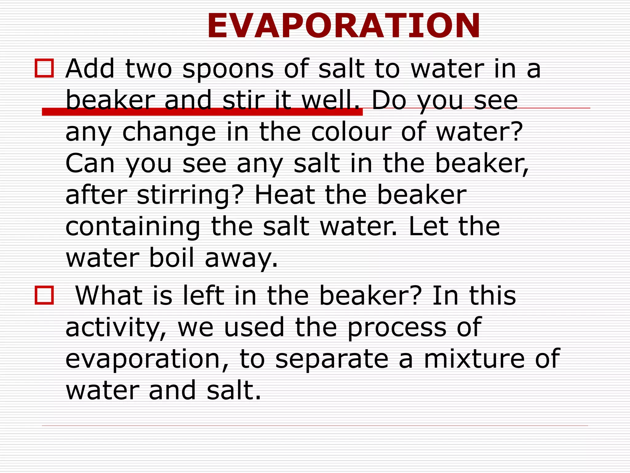 science Chapter 5 separation of substances | PPT