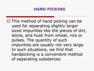 science Chapter 5 separation of substances | PPT