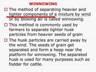 science Chapter 5 separation of substances | PPT