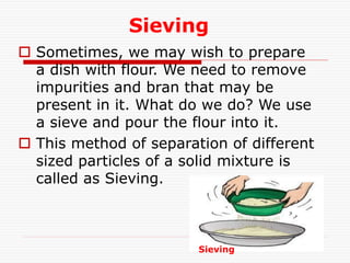 science Chapter 5 separation of substances | PPT