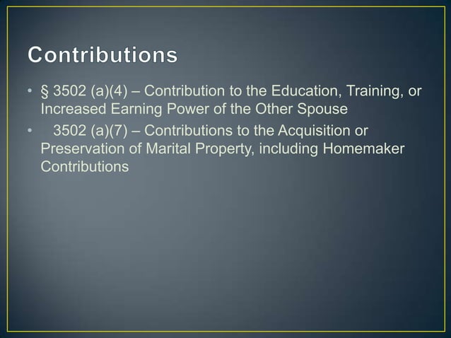 2010 Slicing the Pie: Equitable Distribution in Pennsylvania | PPTX