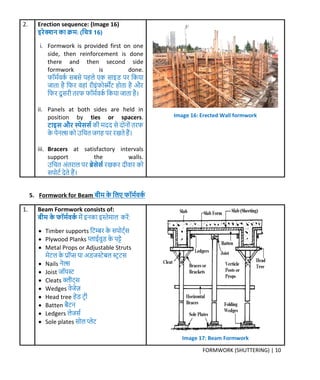 'DRISHTI' Chapter 5: Formwork (Shuttering) (फॉर्मवर्क (शटरिंग)) | PDF