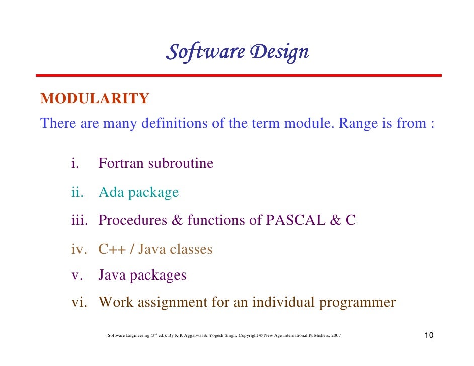 Chapter 5 software design