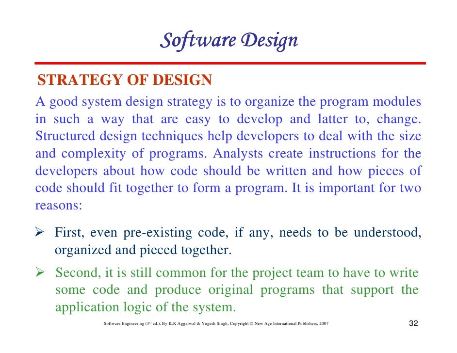 Chapter 5 software design