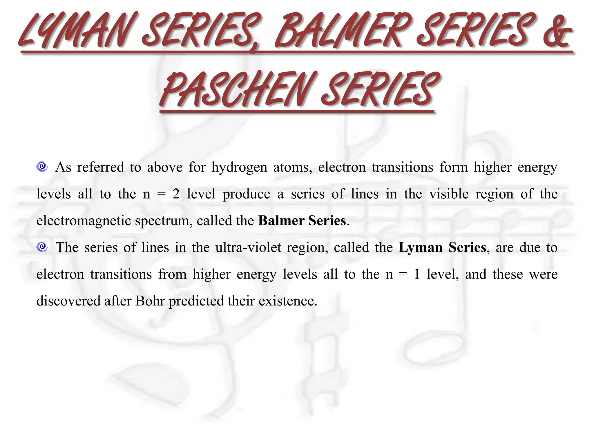 Chapter 5 spectral lines of hydrogen atom | PPTX
