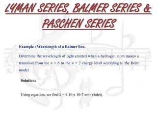 Chapter 5 spectral lines of hydrogen atom | PPTX