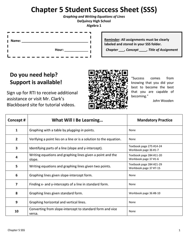 Chapter 5 Student Success Sheets | PDF | Physics | Science