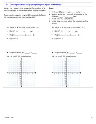 Chapter 5 Student Success Sheets | PDF