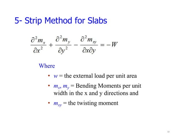 Chapter 5 strip.pptx STRIP METHOD FOR SLAB | PPTX
