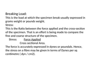 Chapter 5 Tensile Strength Testing of textiles | PPT