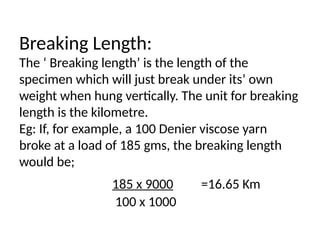 Chapter 5 Tensile Strength Testing of textiles | PPT