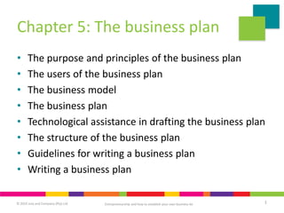 Chapter 5_ The business plan.ppt
