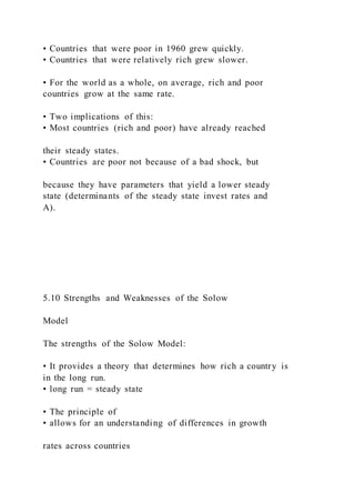 Chapter 5 The Solow Growth ModelHikaru SaijoUniversit | DOCX