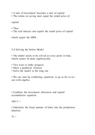 Chapter 5 The Solow Growth ModelHikaru SaijoUniversit | DOCX