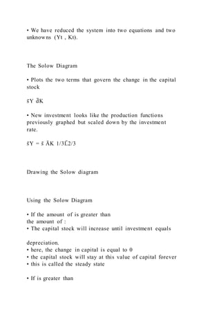Chapter 5 The Solow Growth ModelHikaru SaijoUniversit | DOCX