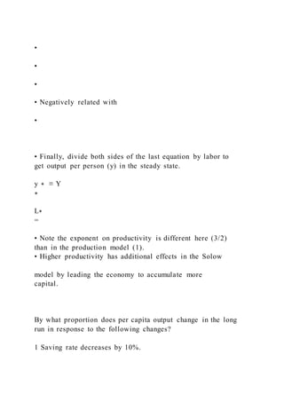 Chapter 5 The Solow Growth ModelHikaru SaijoUniversit | DOCX