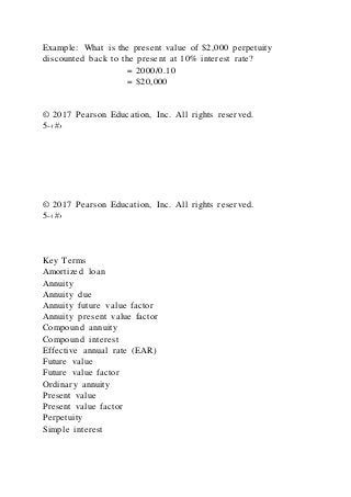 Chapter 5The Time Value of Money© 2017 Pearson Educa | PDF