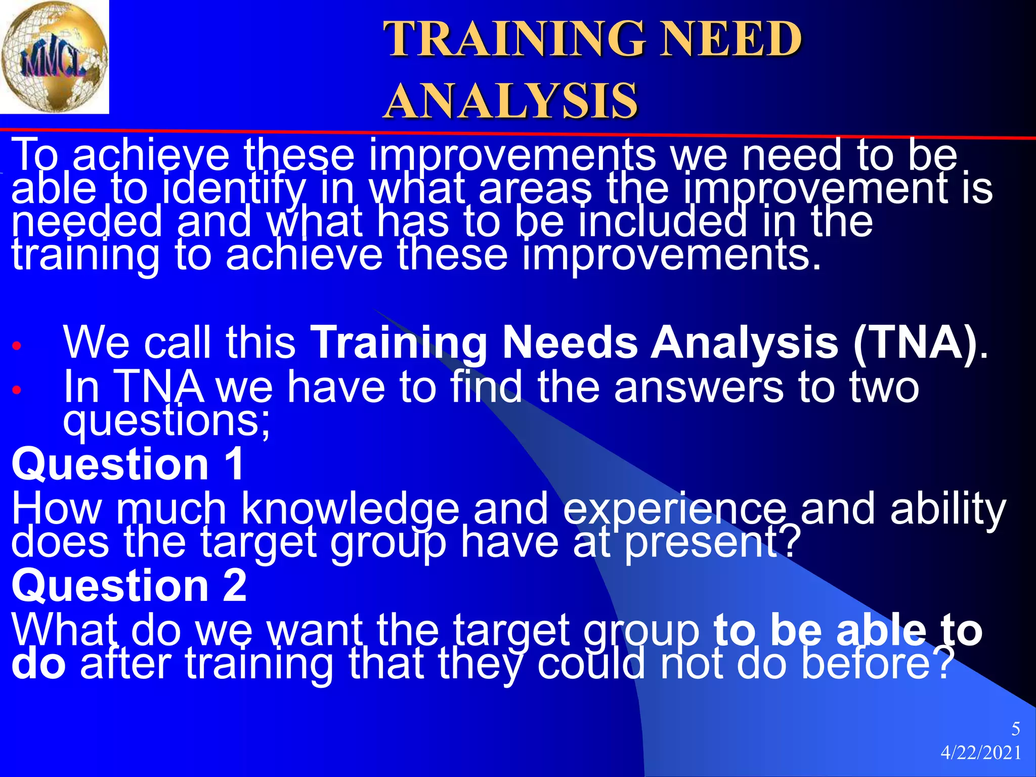 Chapter 5 Training Need Analysis | PPT