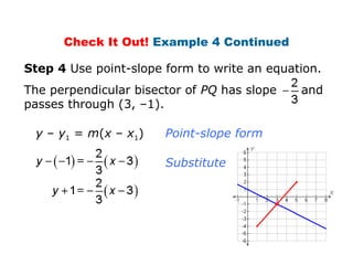 Perpendicular Bisector Formula