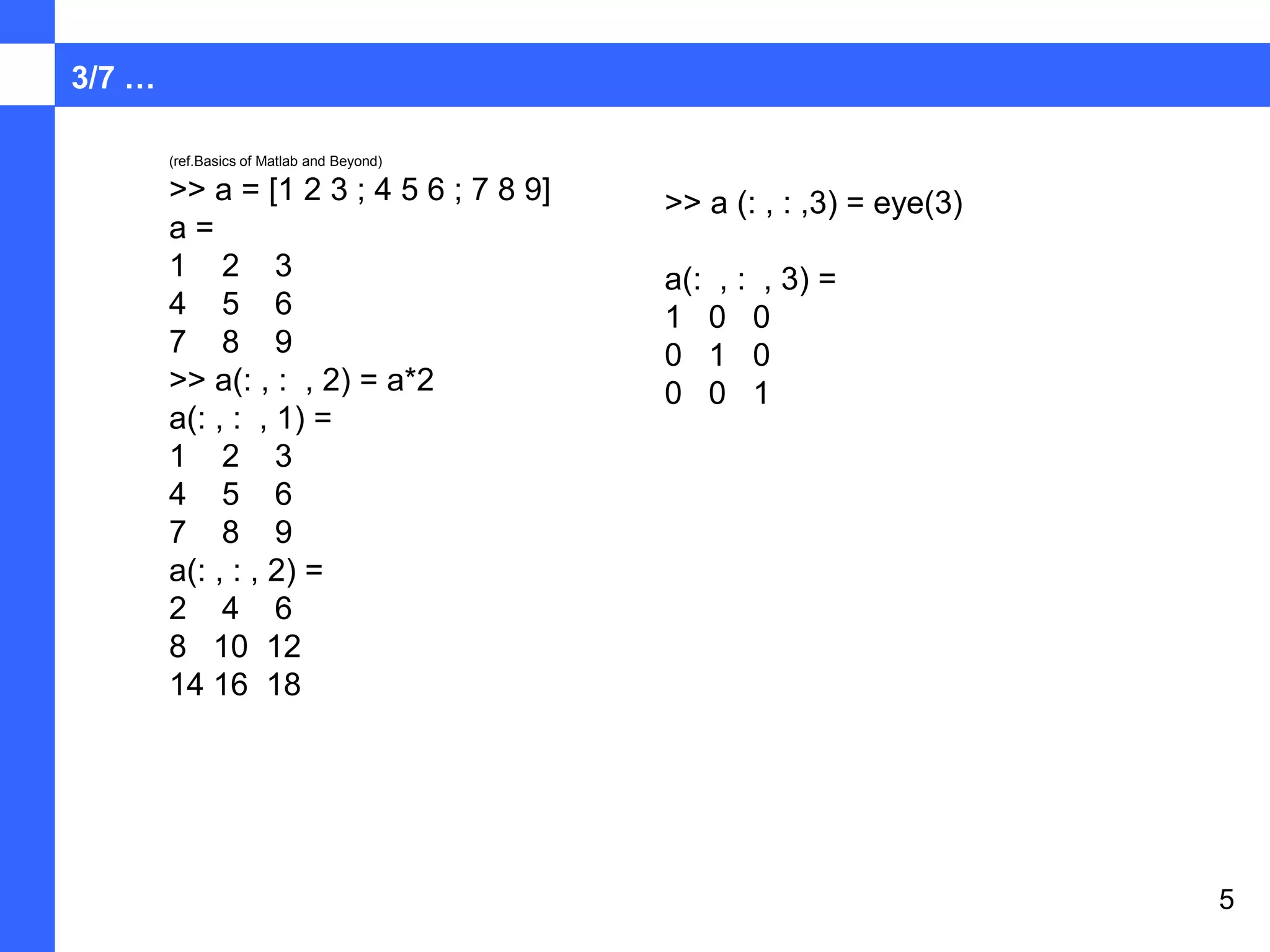 Chapter 5 Useful Matrices Generators | PPT