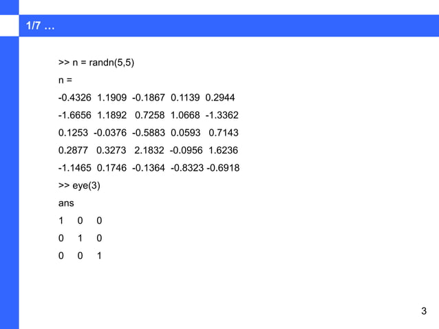Chapter 5 Useful Matrices Generators | PPT