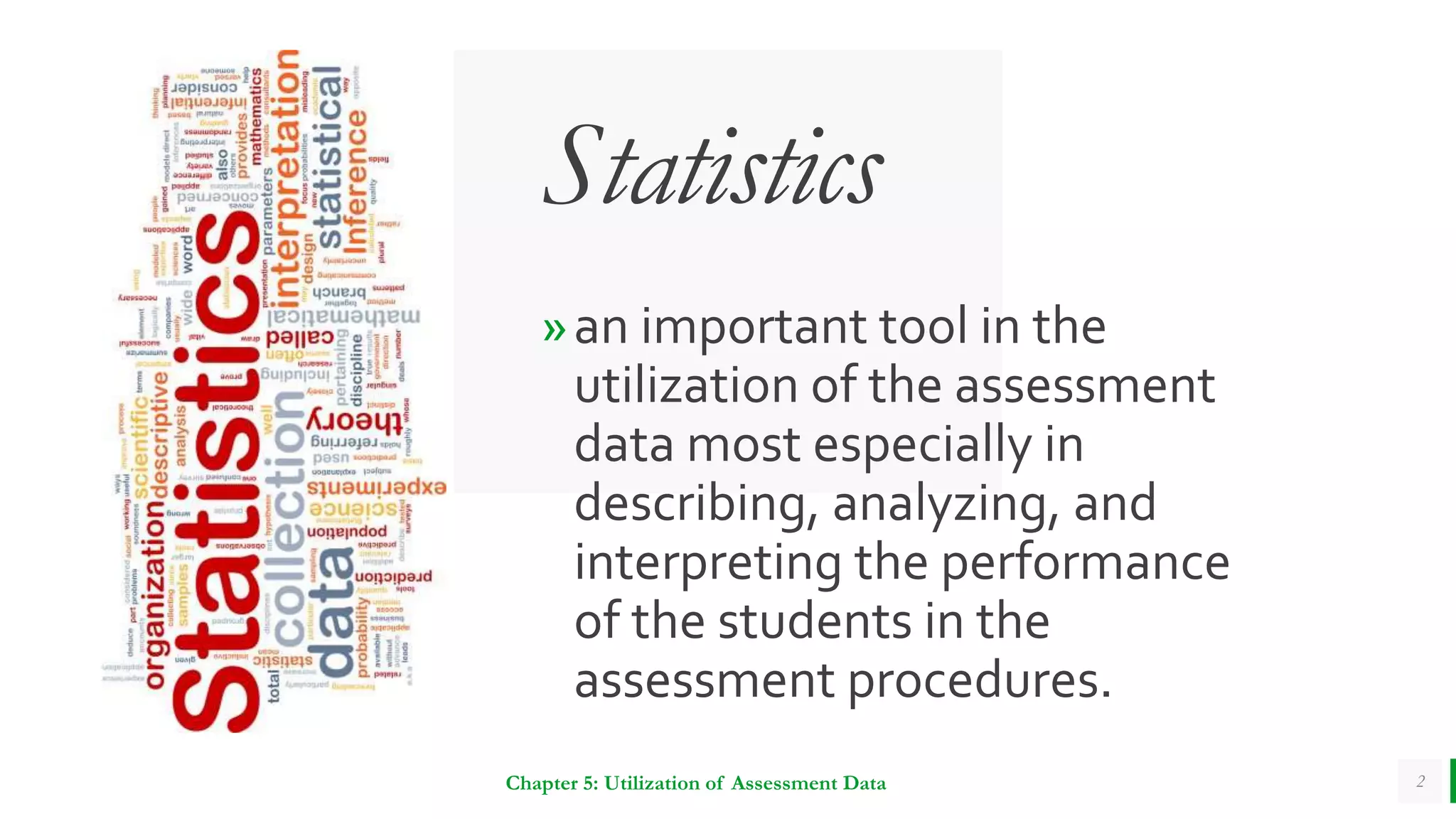 Assessment of Learning 1: Chapter 5 - Utilization of Assessment Data | PPTX