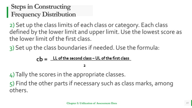 Assessment of Learning 1: Chapter 5 - Utilization of Assessment Data ...