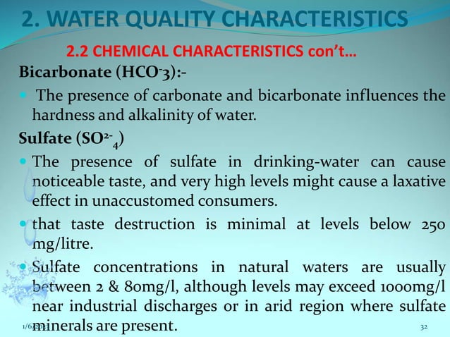 CHAPTER 5 WATER QUALITY.ppt | Chemistry | Science