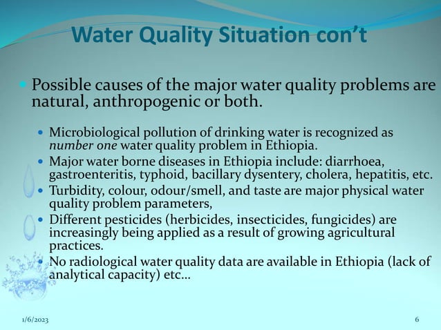 CHAPTER 5 WATER QUALITY.ppt | Chemistry | Science