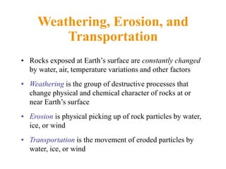 chapter 5 weathering in sedimentary rocks | PPT