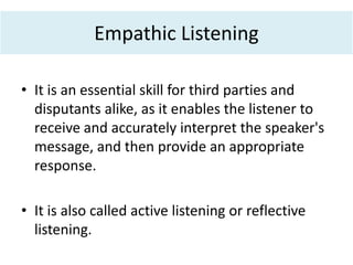 Empathic Listening Examples