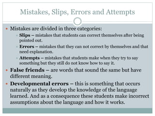 TEFL - Teaching The Language System | PPTX