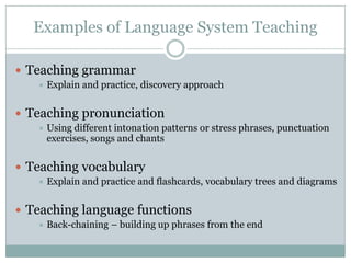 Teaching the Language System | PPT