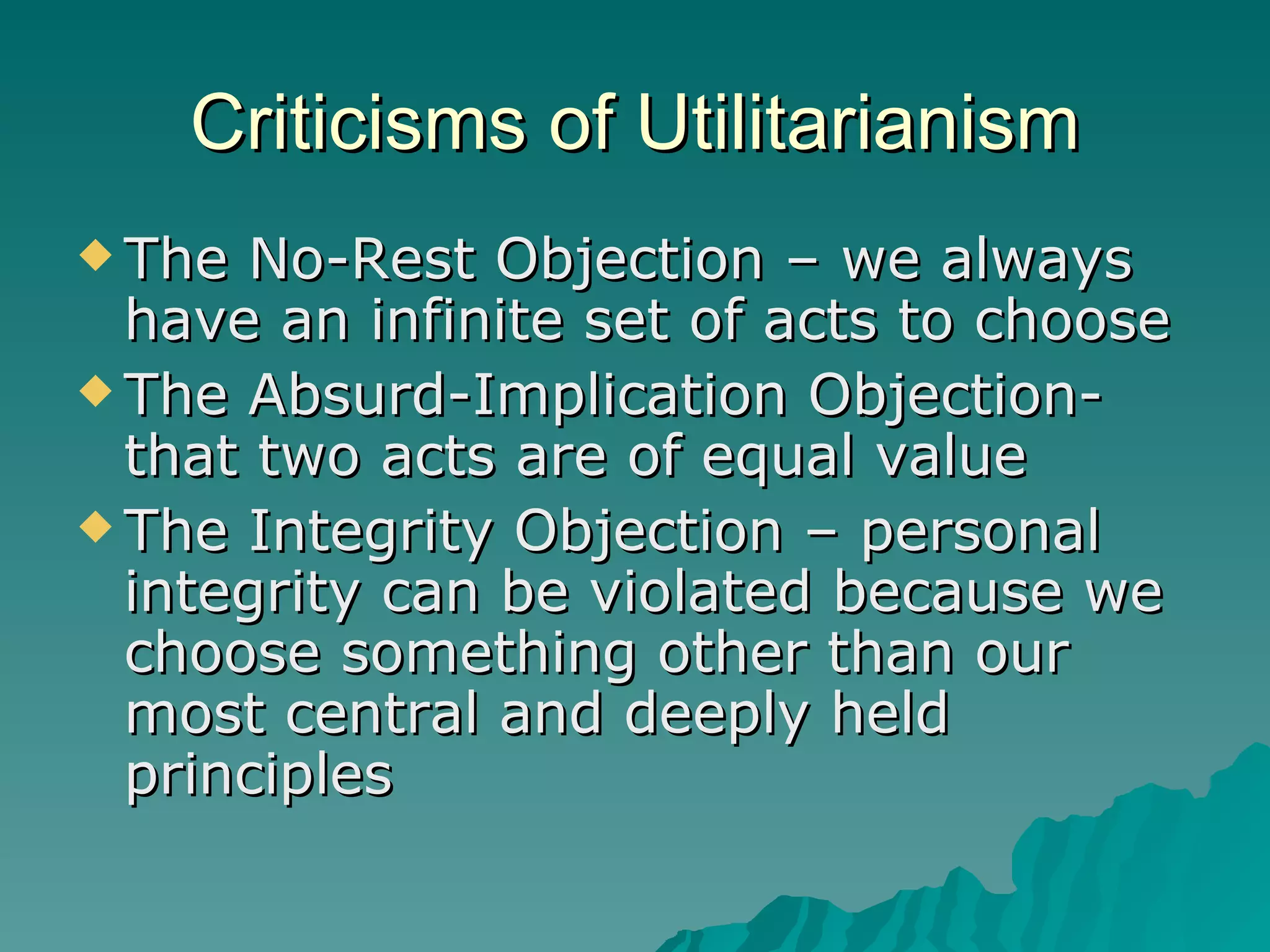 Chapter 6: Utilitarianism | PPT