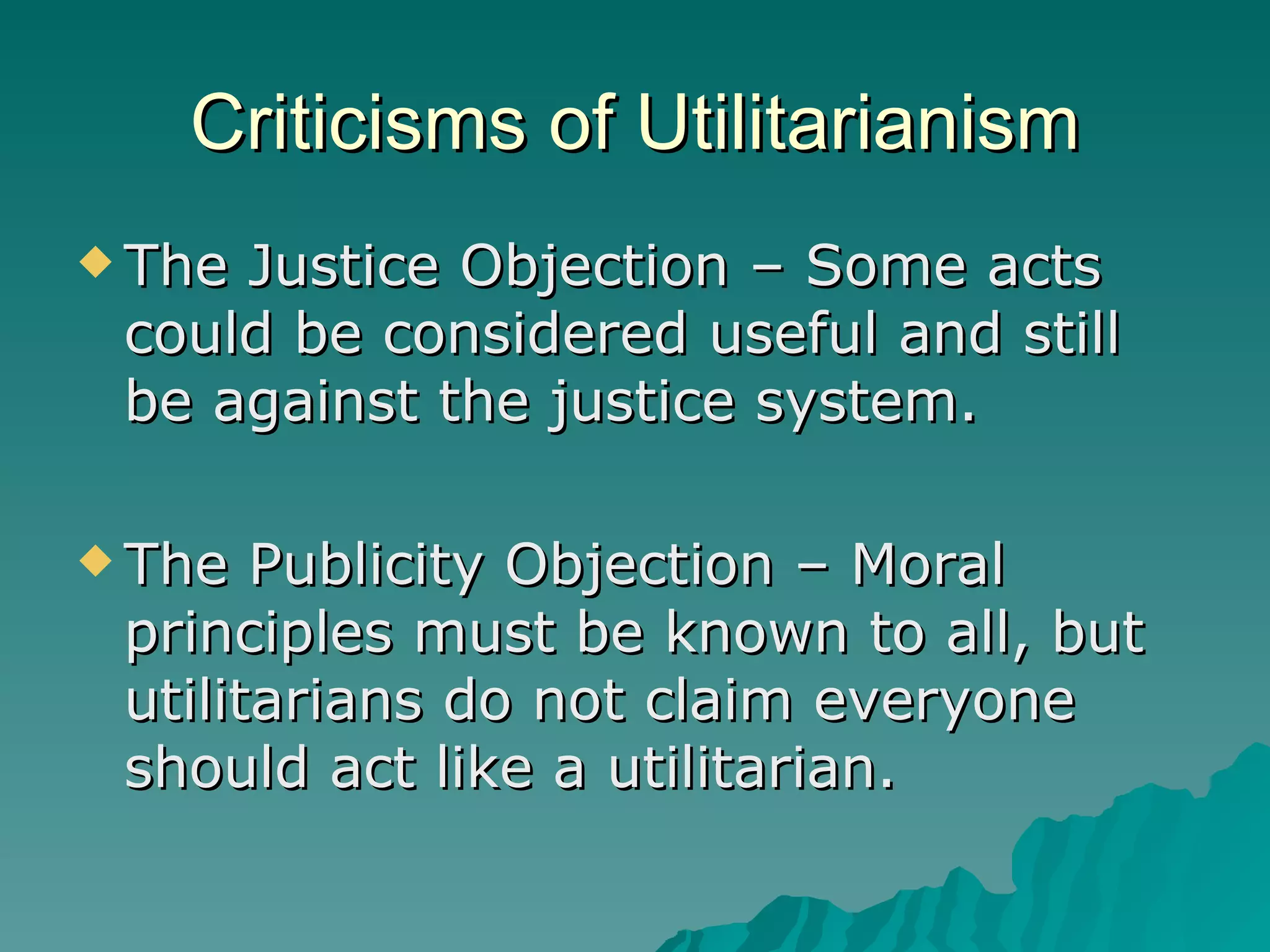 Chapter 6: Utilitarianism | PPT