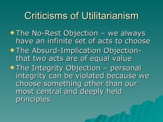 Chapter 6: Utilitarianism | PPT