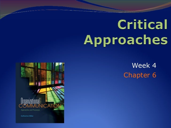 Critical Approaches