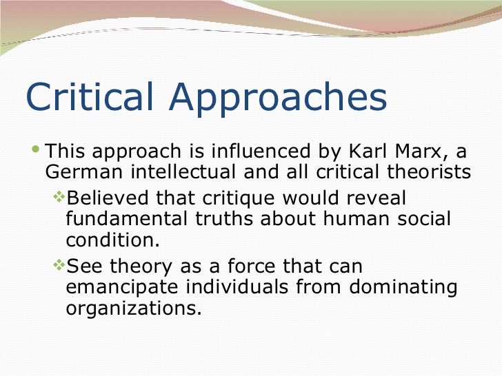 Critical Approaches