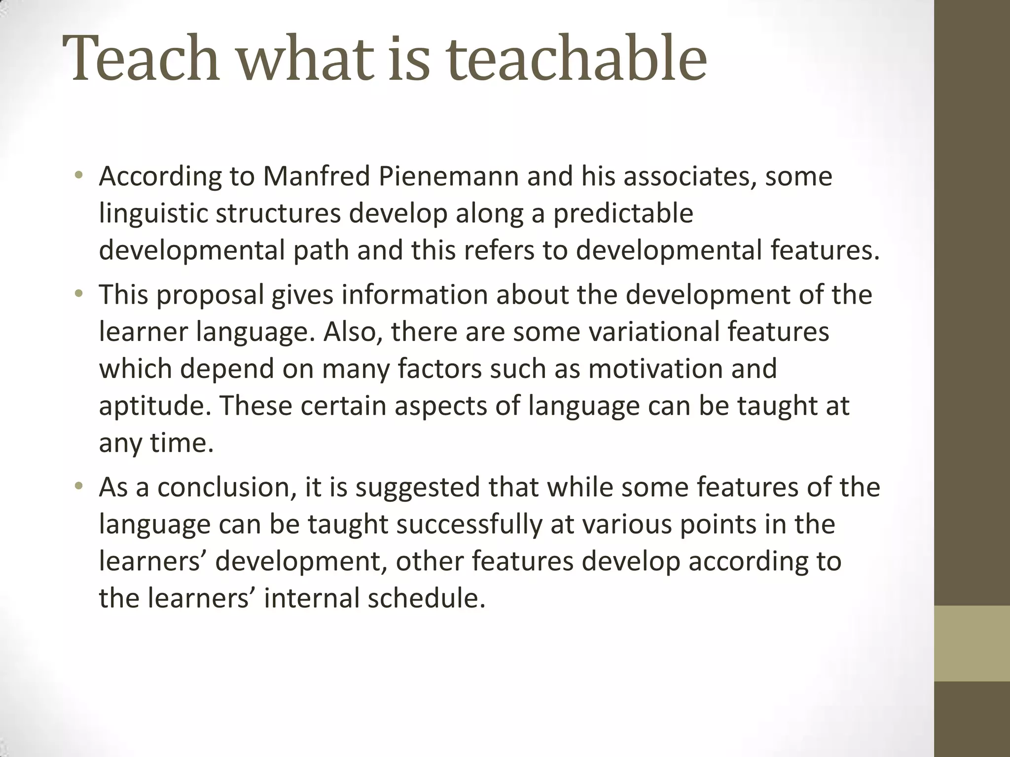 Second Language Learning in the Classroom | PPTX