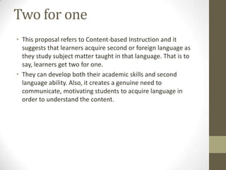 Second Language Learning in the Classroom | PPTX