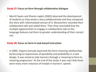 Second Language Learning in the Classroom | PPTX