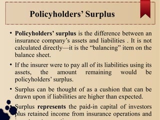 Chapter 6: FINANCIAL OPERATIONS OF I NSURERS | PPT