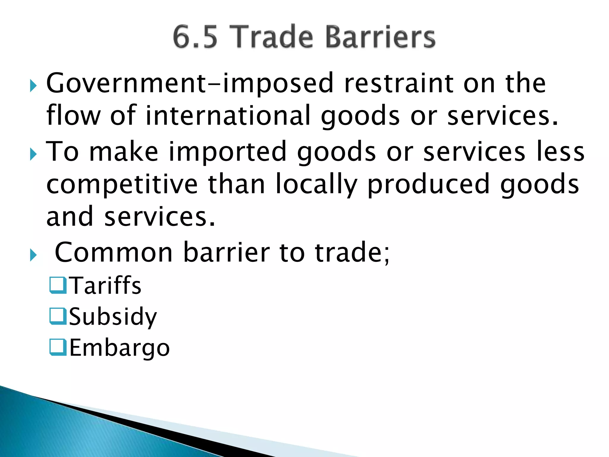 INTERNATIONAL TRADE THEORIES AND TRADE BARRIERS | PPTX