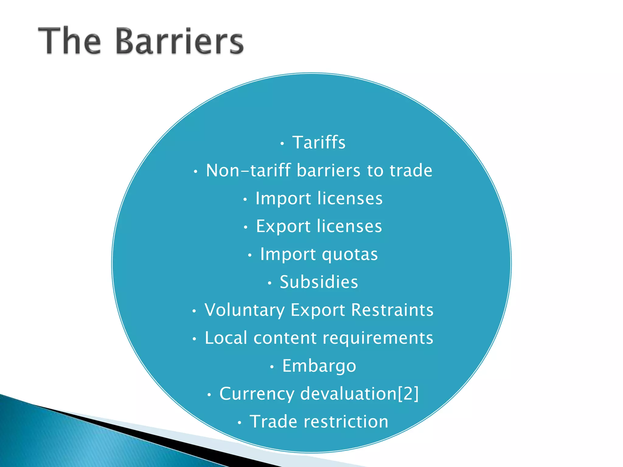 INTERNATIONAL TRADE THEORIES AND TRADE BARRIERS | PPTX