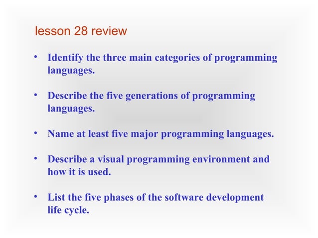 Programming Languages and the Programming Process | PPS | Programming ...