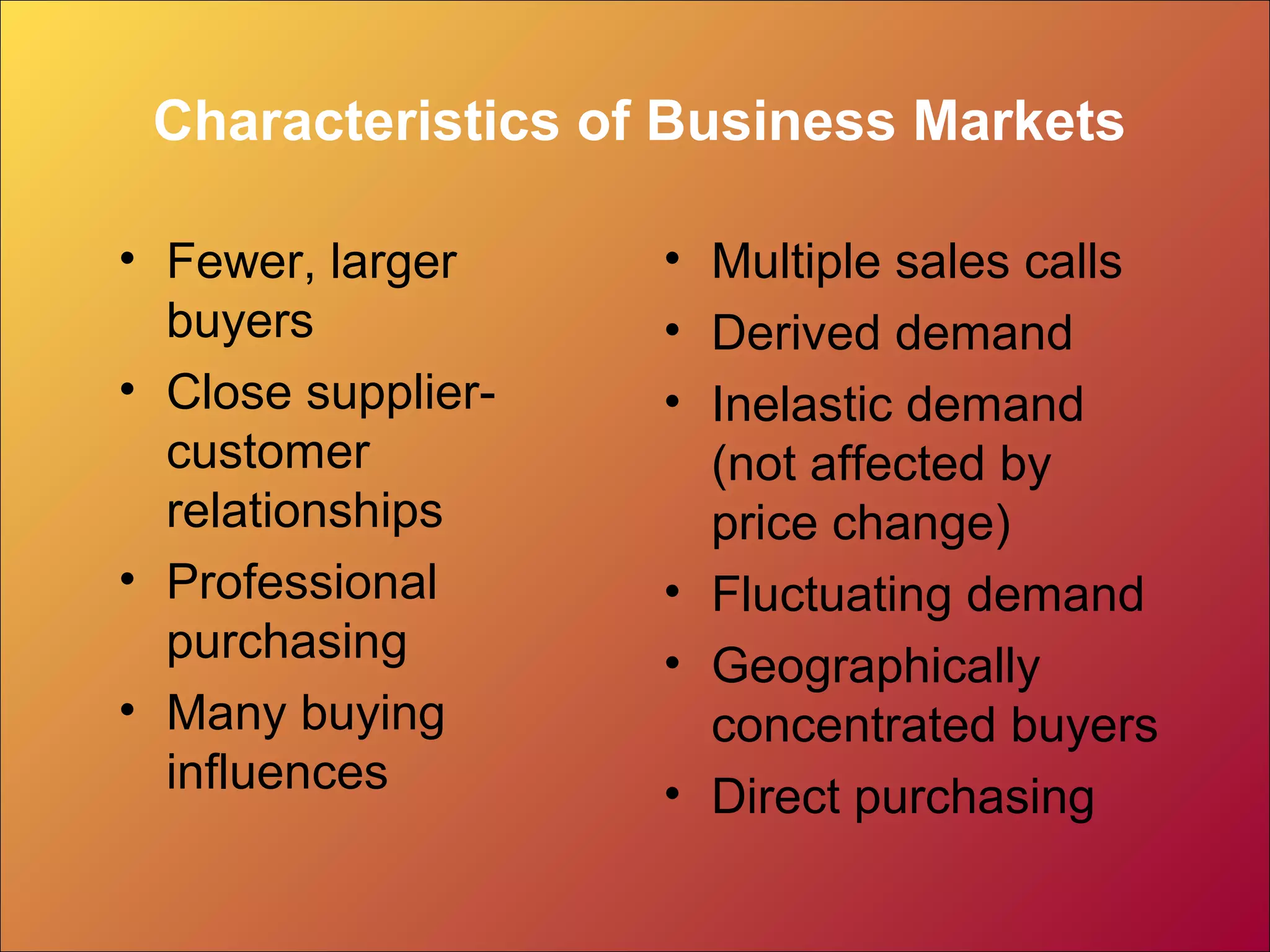 Analyzing Business Markets | PPT