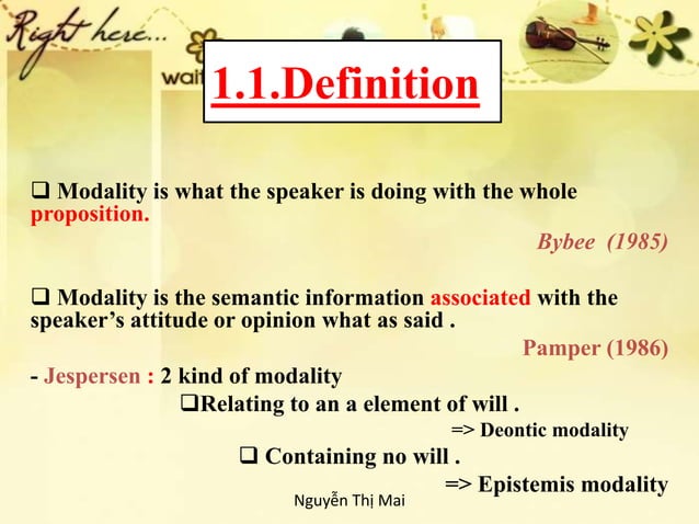 Modality | PPTX | Law